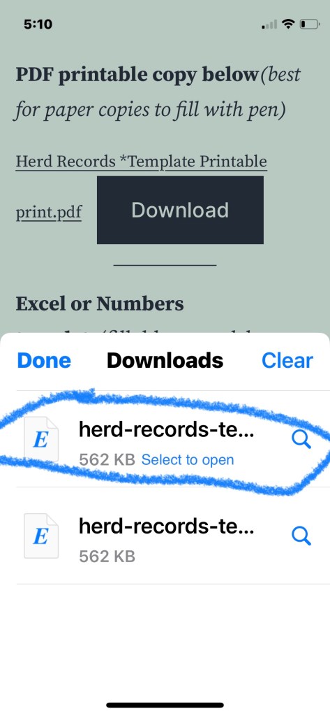 Herd Record Templates – Aspen Leaf Dairy Goats